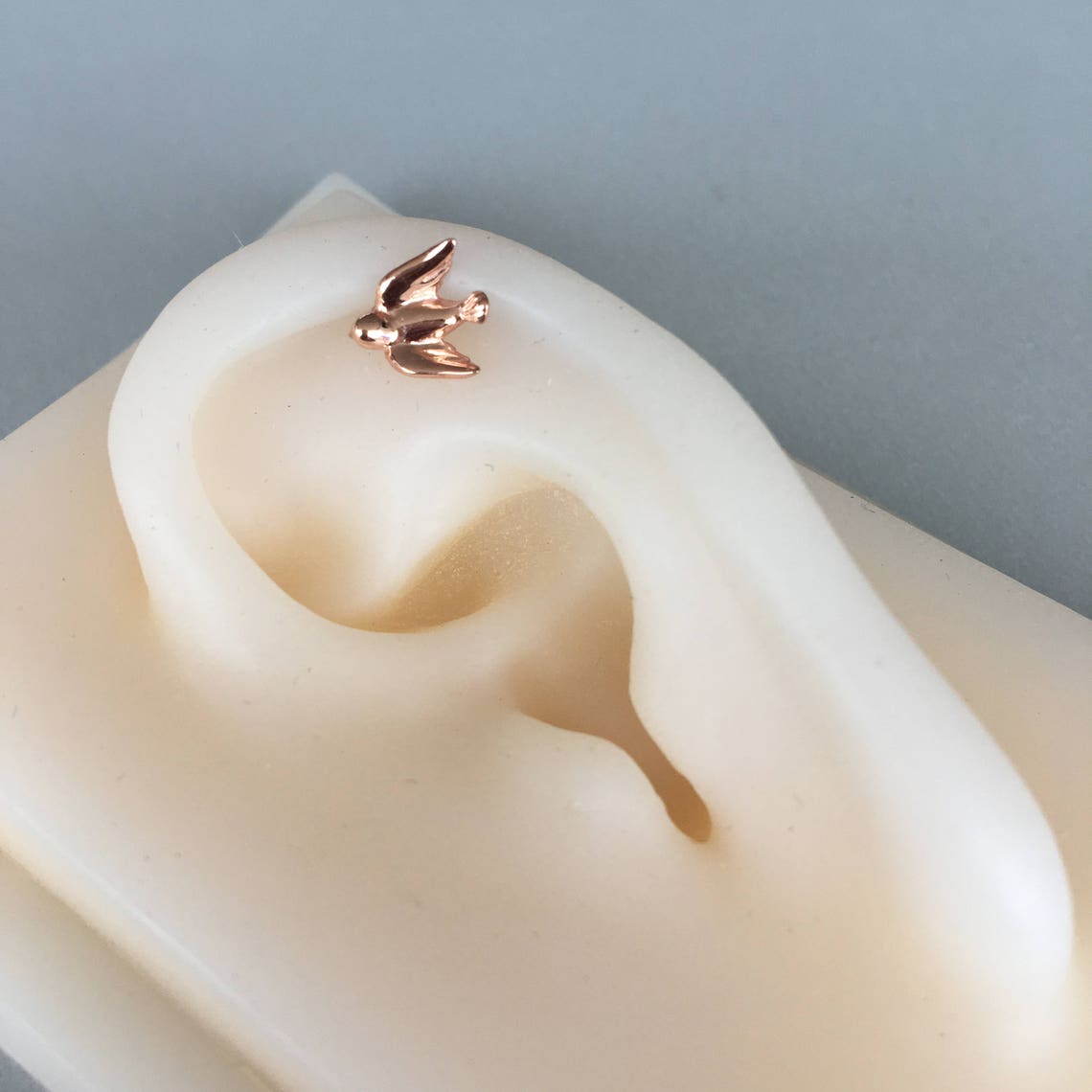 Tiny Bird Helix Earring Sterling Silver Bird Tragus Piercing - Etsy ...