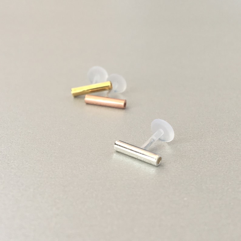 Bar Helix Stud Earring Line Helix Earring Cartilage Piercing - Etsy