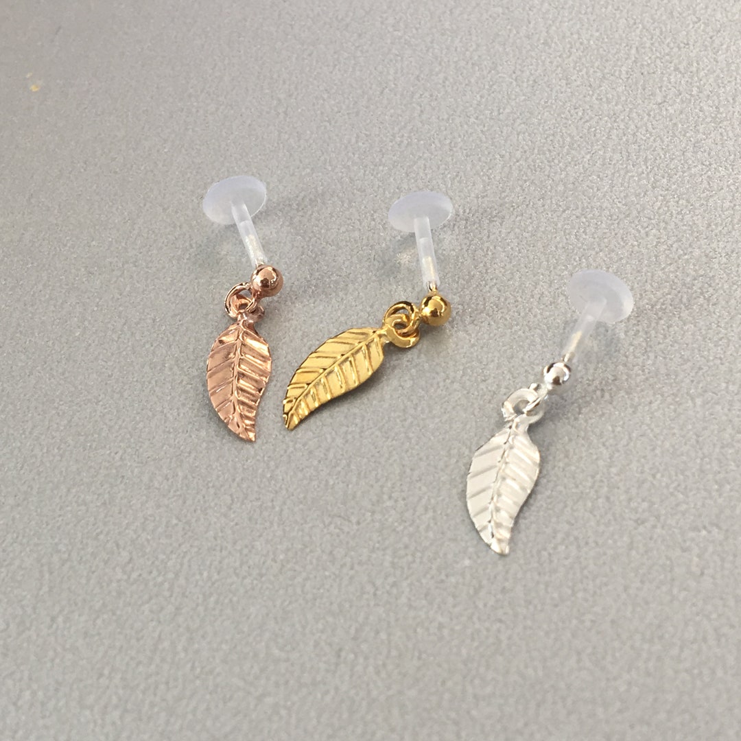 Leaf Dangle Helix Earring Sterling Silver Cartilage Dangle Piercings ...