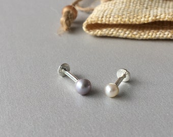 Sakura Flower Helix Earring 18g/16g Threadless Sterling Silver Push in ...