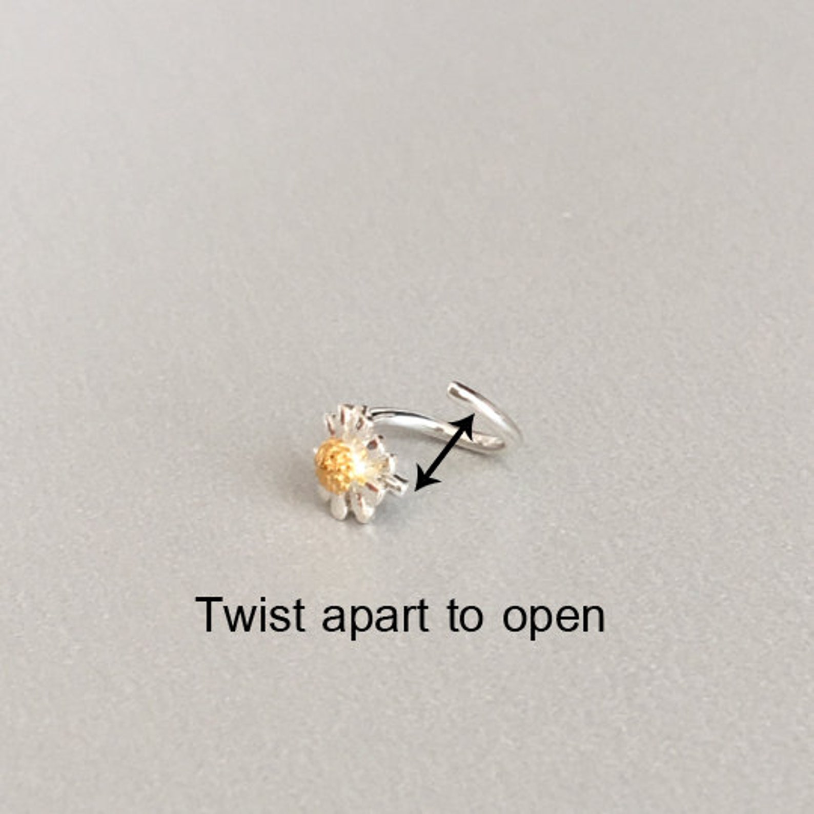 Mini Hoop 6 Mm Daisy Tragus Hoop Earring Helix Hoop Piercing - Etsy