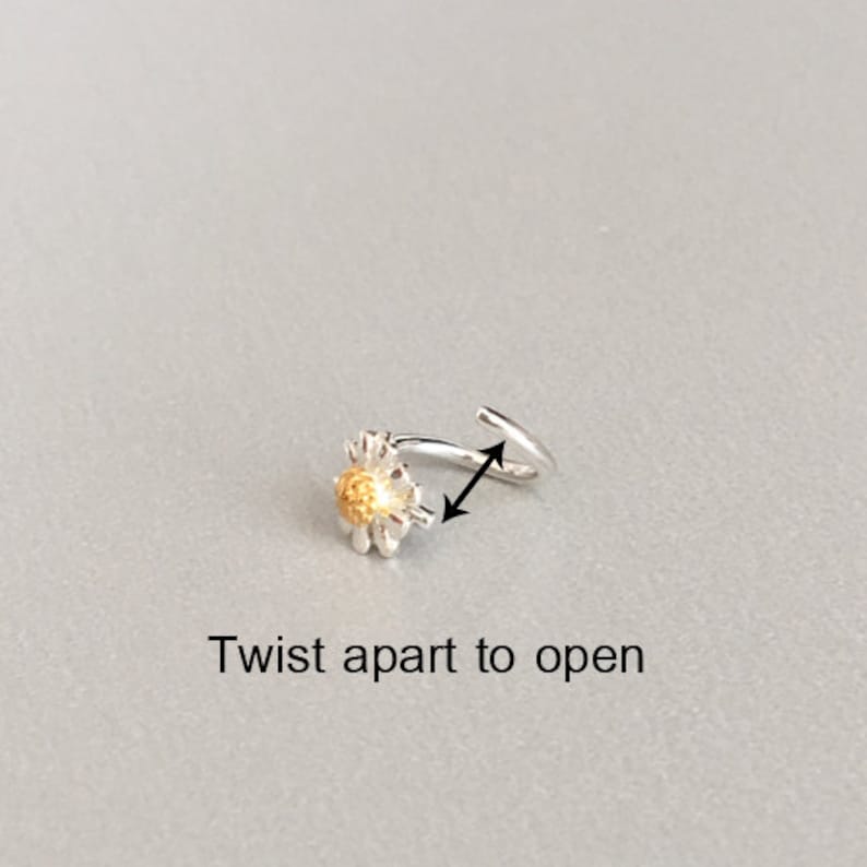 Mini Hoop 6 Mm Daisy Tragus Hoop Earring Helix Hoop Piercing - Etsy