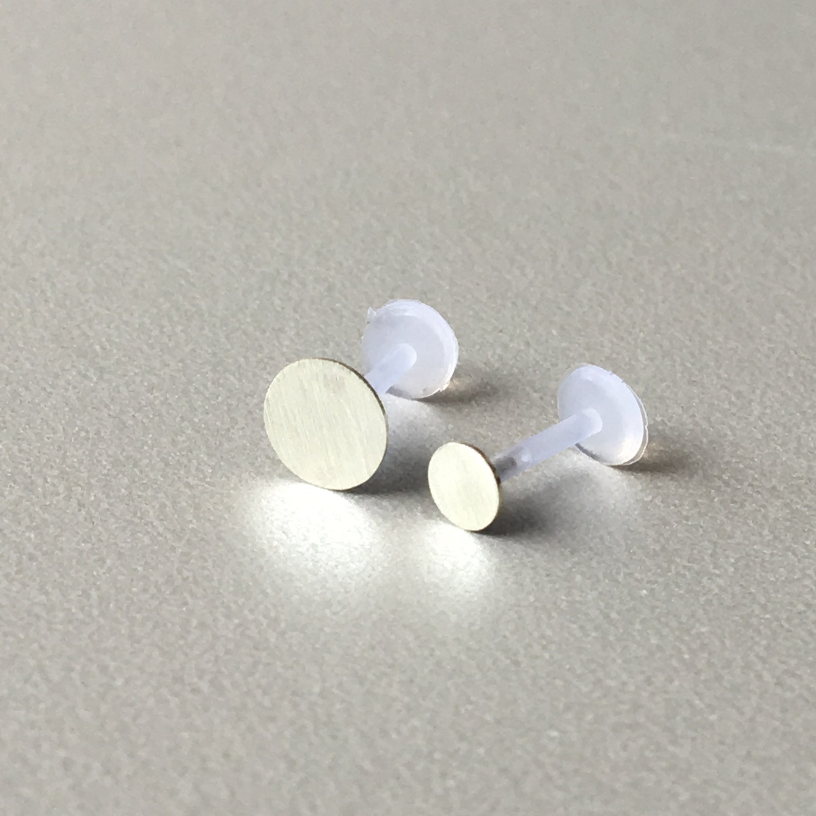 Silver Disc Helix Earring Silver Disc Tragus Piercing Cartilage Earring ...