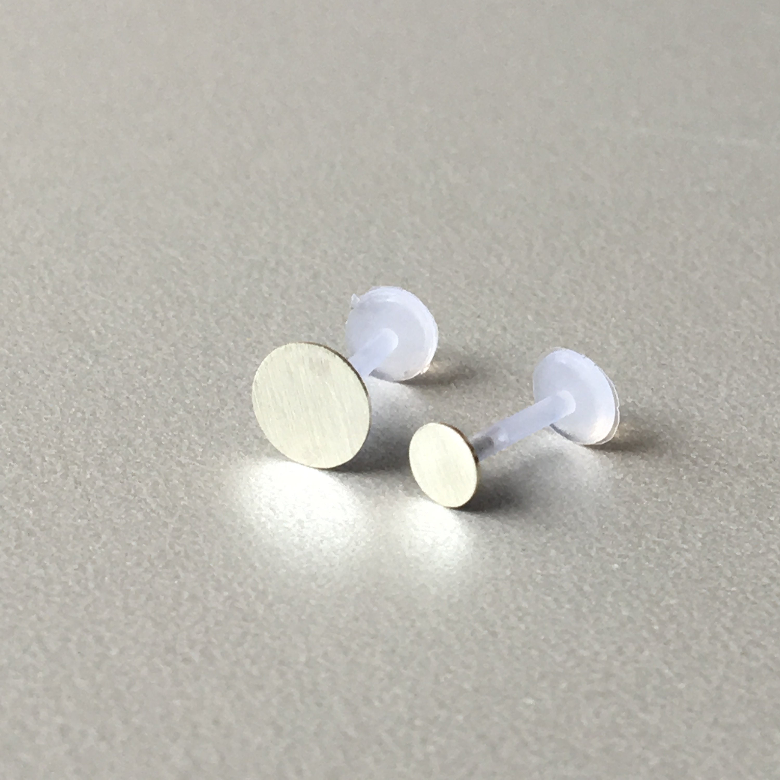 Silver Disc Helix Earring Silver Disc Tragus Piercing - Etsy