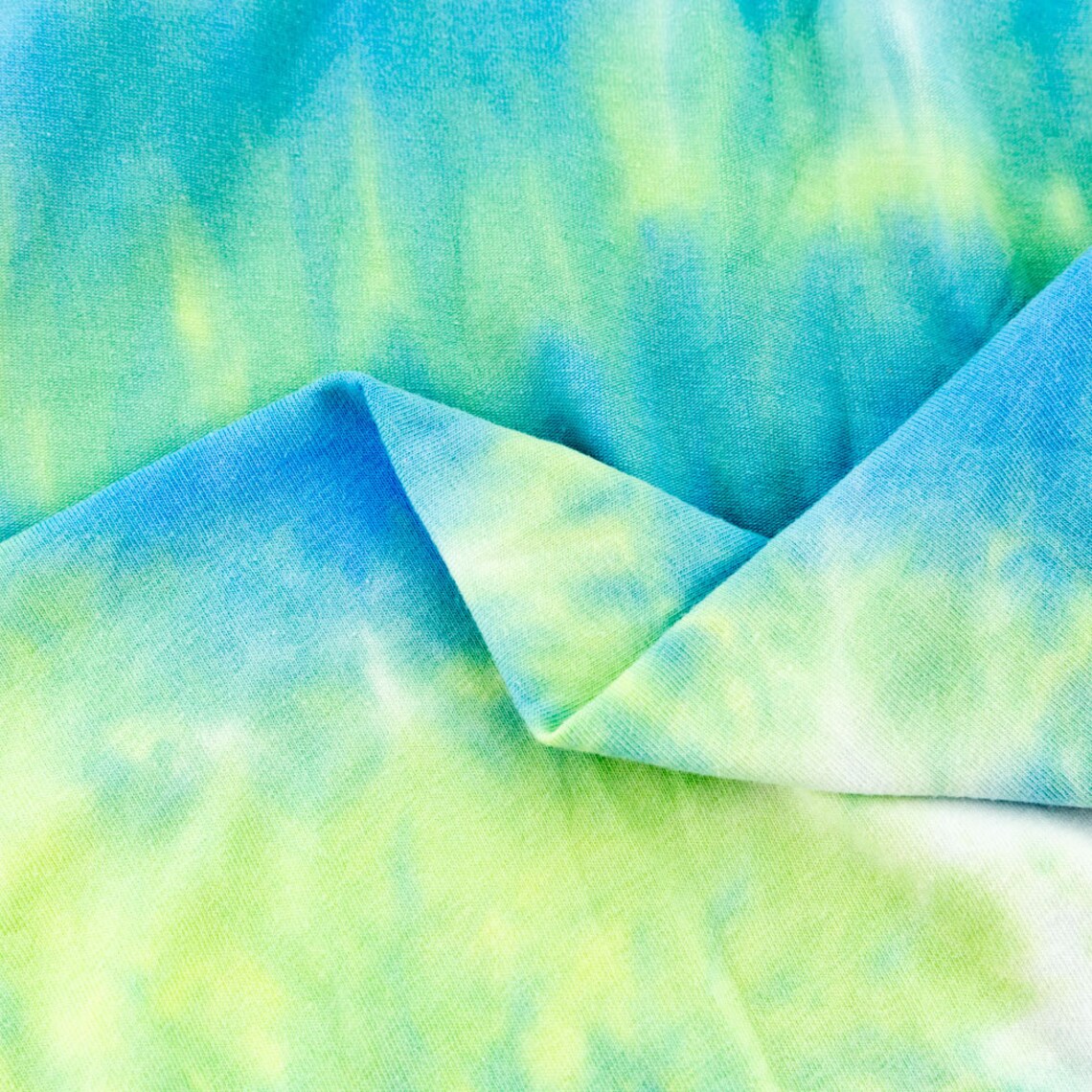 11 Blue and Green Tie Dye Cotton T Shirt Fabric Light - Etsy