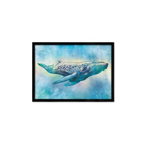 Humpback Whale Art Print Poster Wall Decor Framed Mounted Watercolour ...
