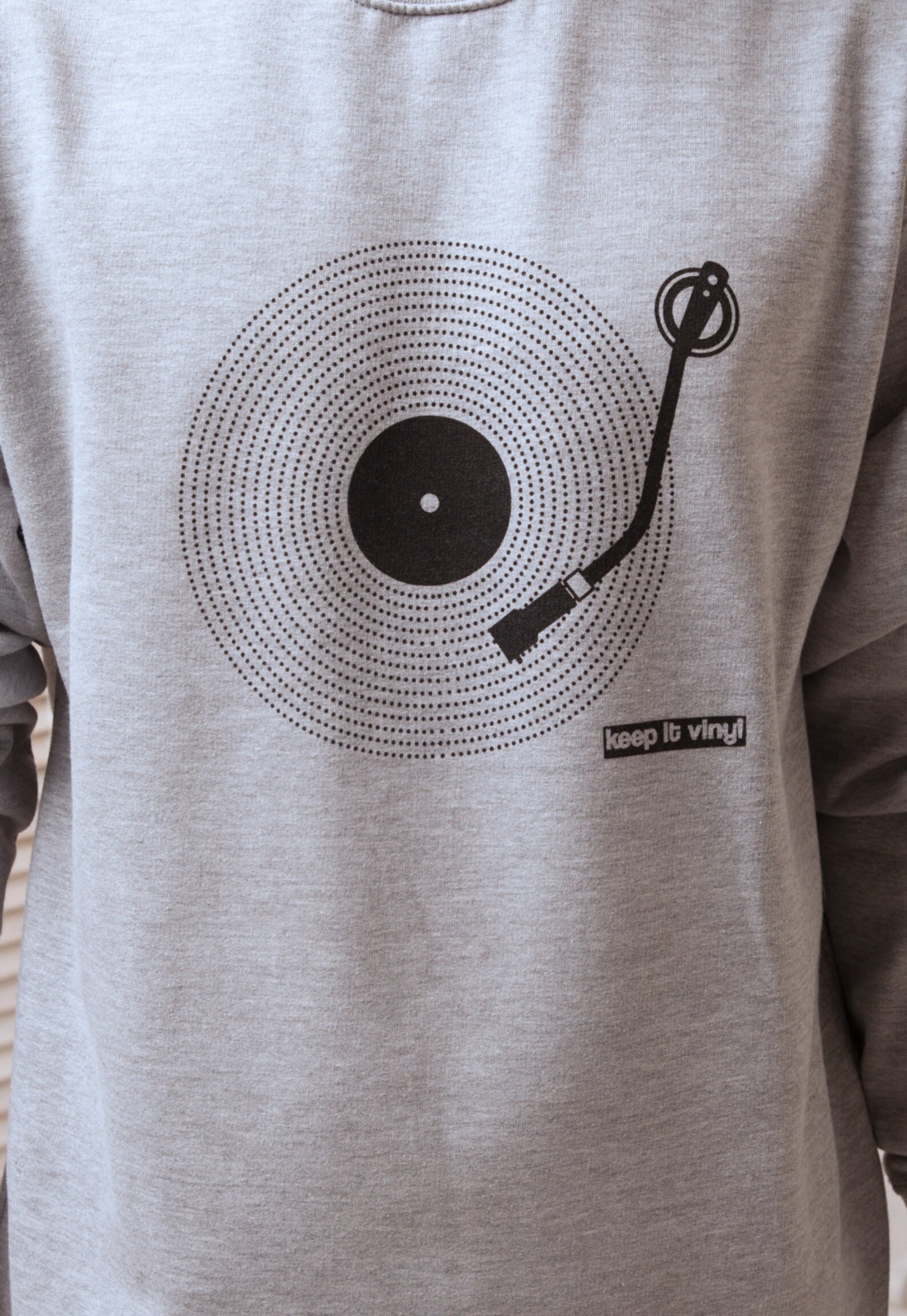Keep It Vinyl Sweatshirt Minimalist Decks Turntable Vinyl LP Record ...