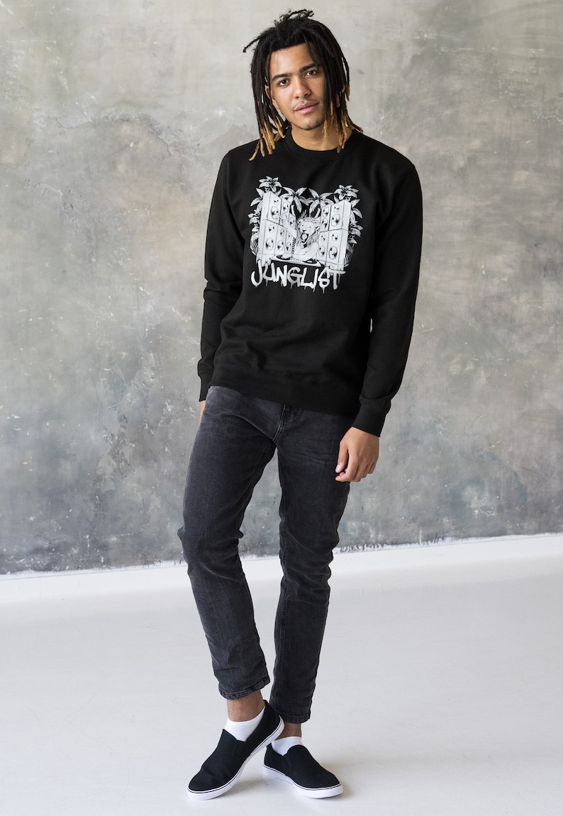 Junglist Lion DJ Sweatshirt Jungle Massive Drum and Bass DJ Synth ...