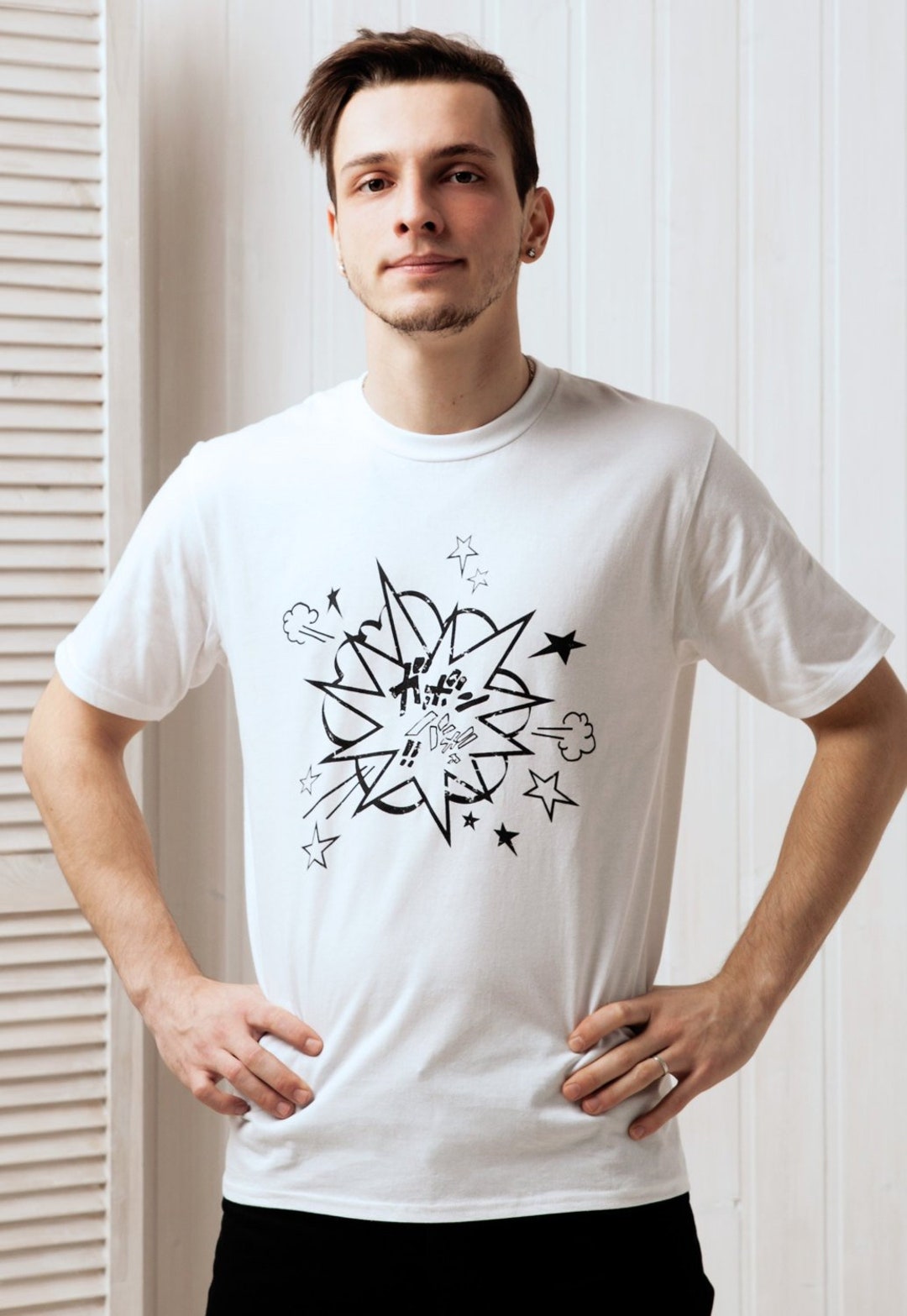 Japanese T Shirt - Manga Explosion Japan Kawaii Anime Kanji Comic Book ...