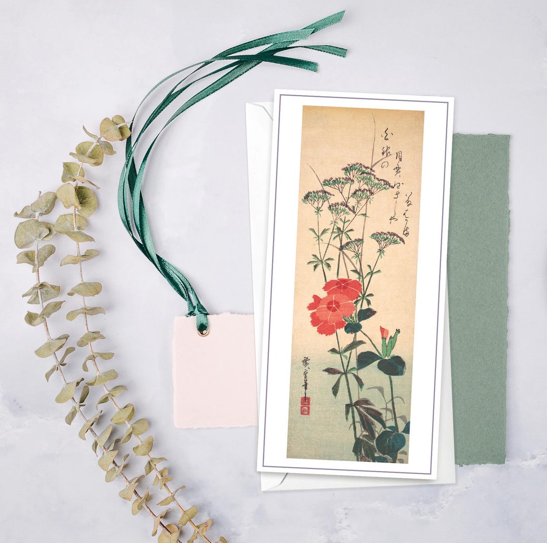 Japanese Ukiyo-e Art Greeting Card Birthday Anniversary Woodblock Print ...