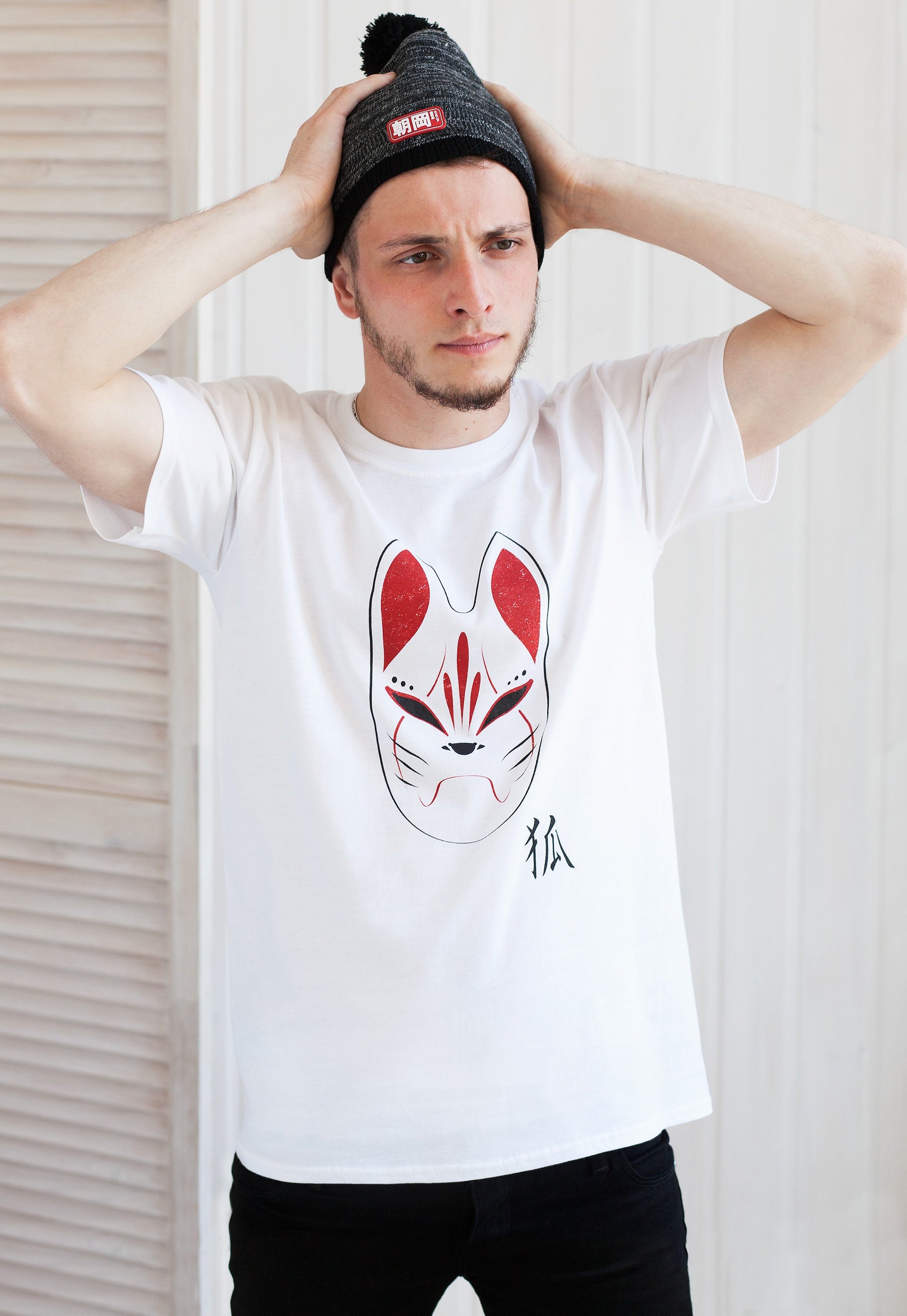 Japanese T Shirt – Kitsune Fox Mask Inari Japan Tokyo Anime Manga ...