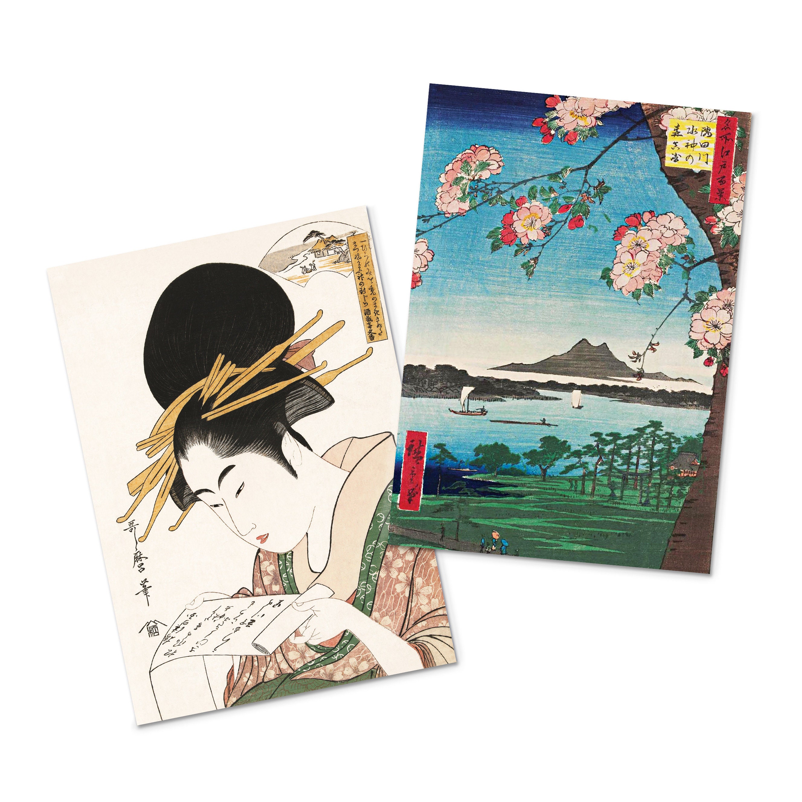 Japanese Ukiyo-e Art Greeting Cards Set of 10 Birthday Card Set Bundle ...