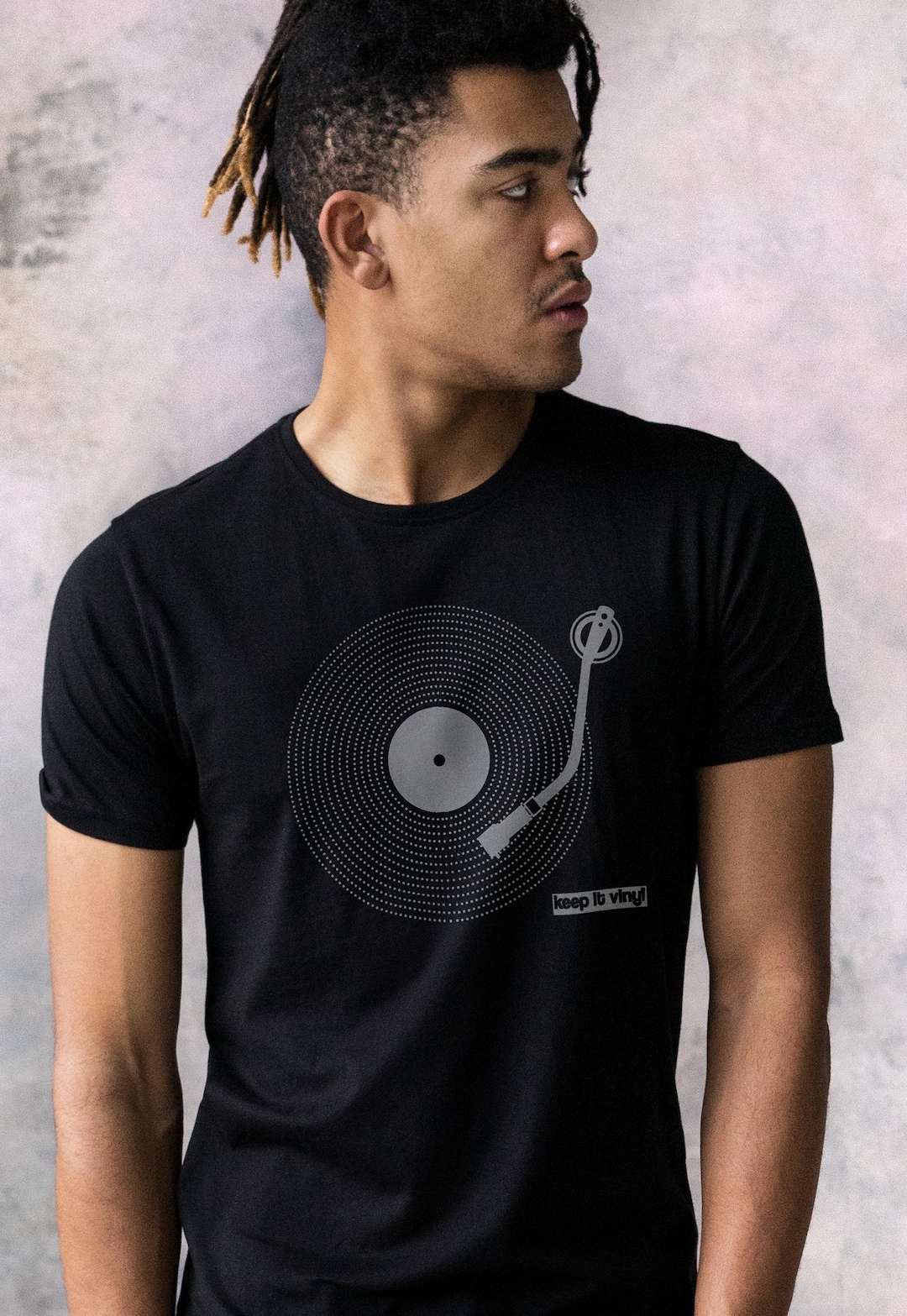 Keep It Vinyl T Shirt - LP Record Player Turntable Minimalist DJ Deck ...