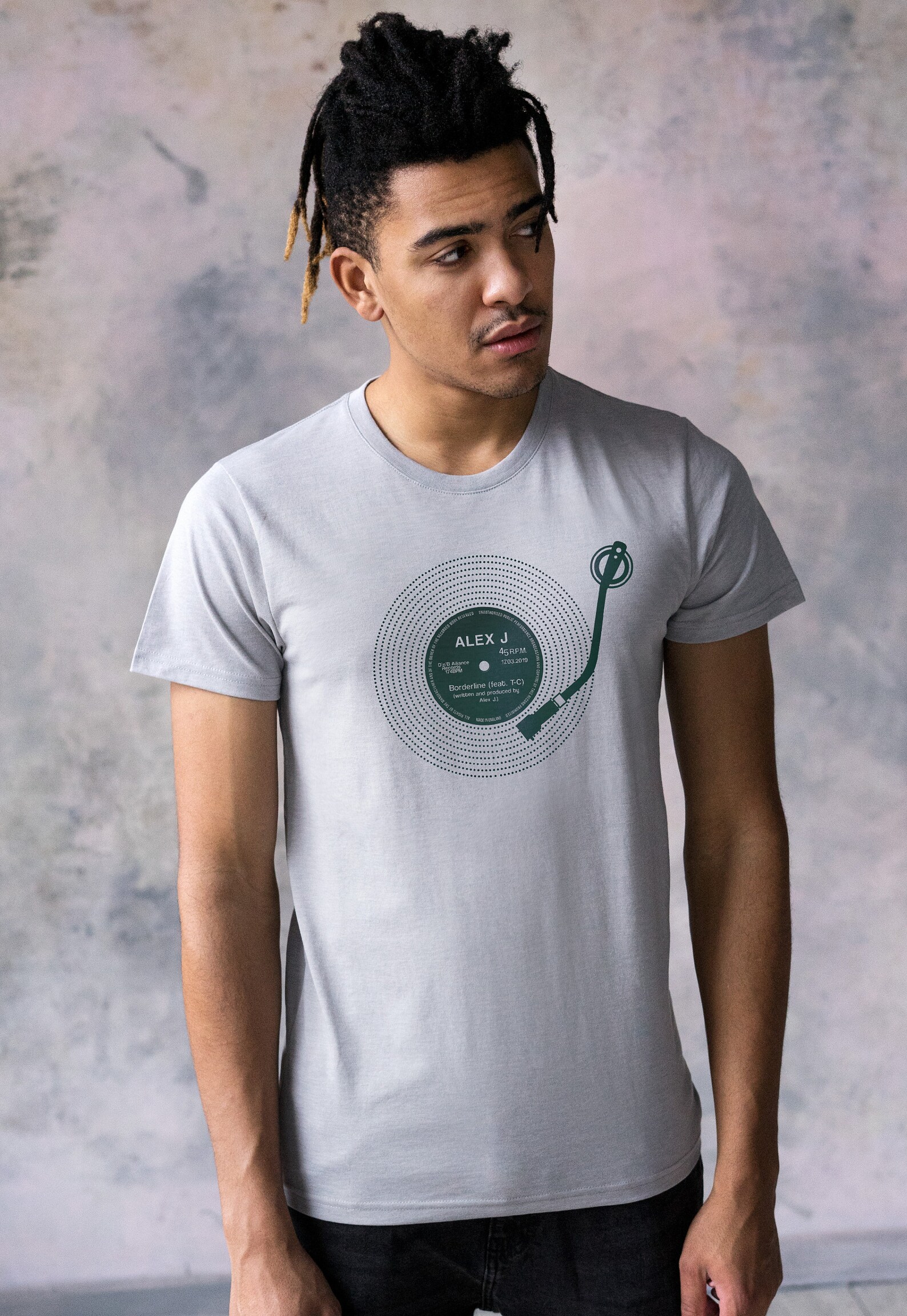 Custom Name Vinyl LP Record Label T Shirt DJ Turntable - Etsy