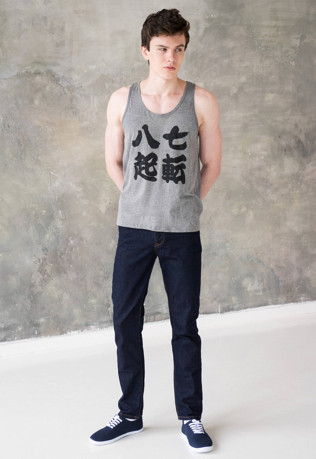 Japanese Tank Top Shichiten Hakki/ Nanakorobi Yaoki Japan Yoga Gym ...