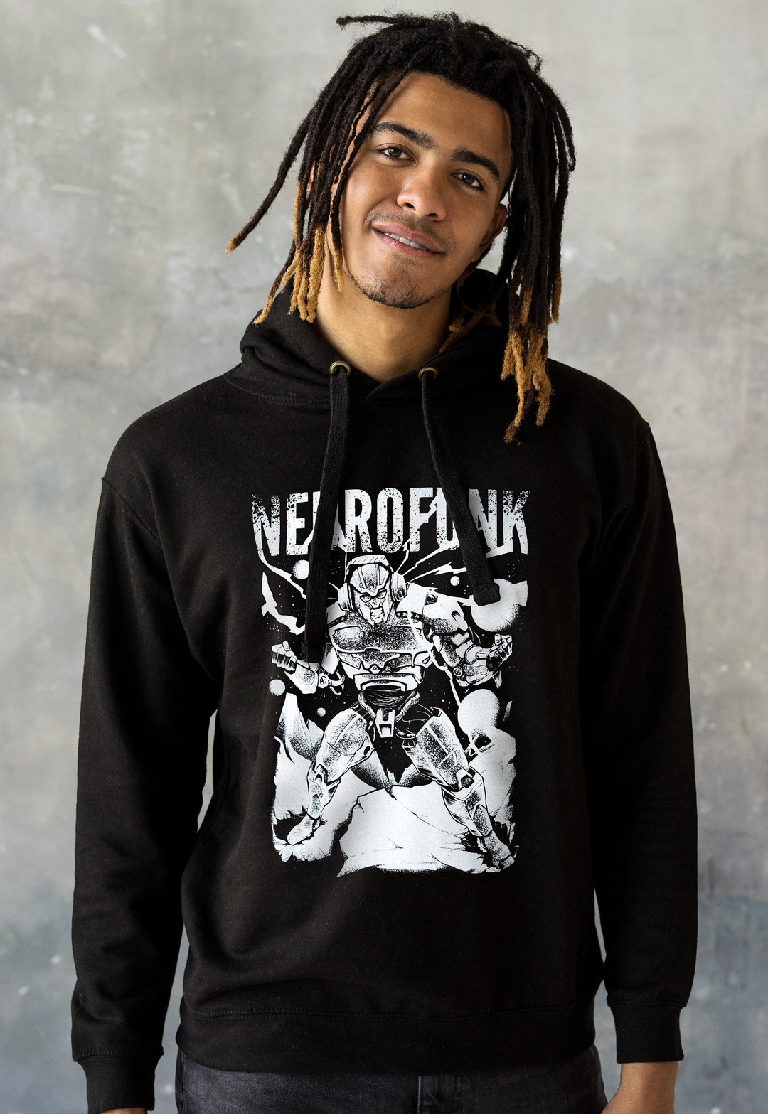 Neurofunk Destruction Hoodie Drum and Bass Robot DJ Synthesizer & Synth ...
