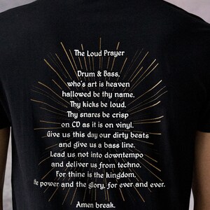 Drum and Bass Prayer T-shirt, Junglist Back Print - Etsy UK