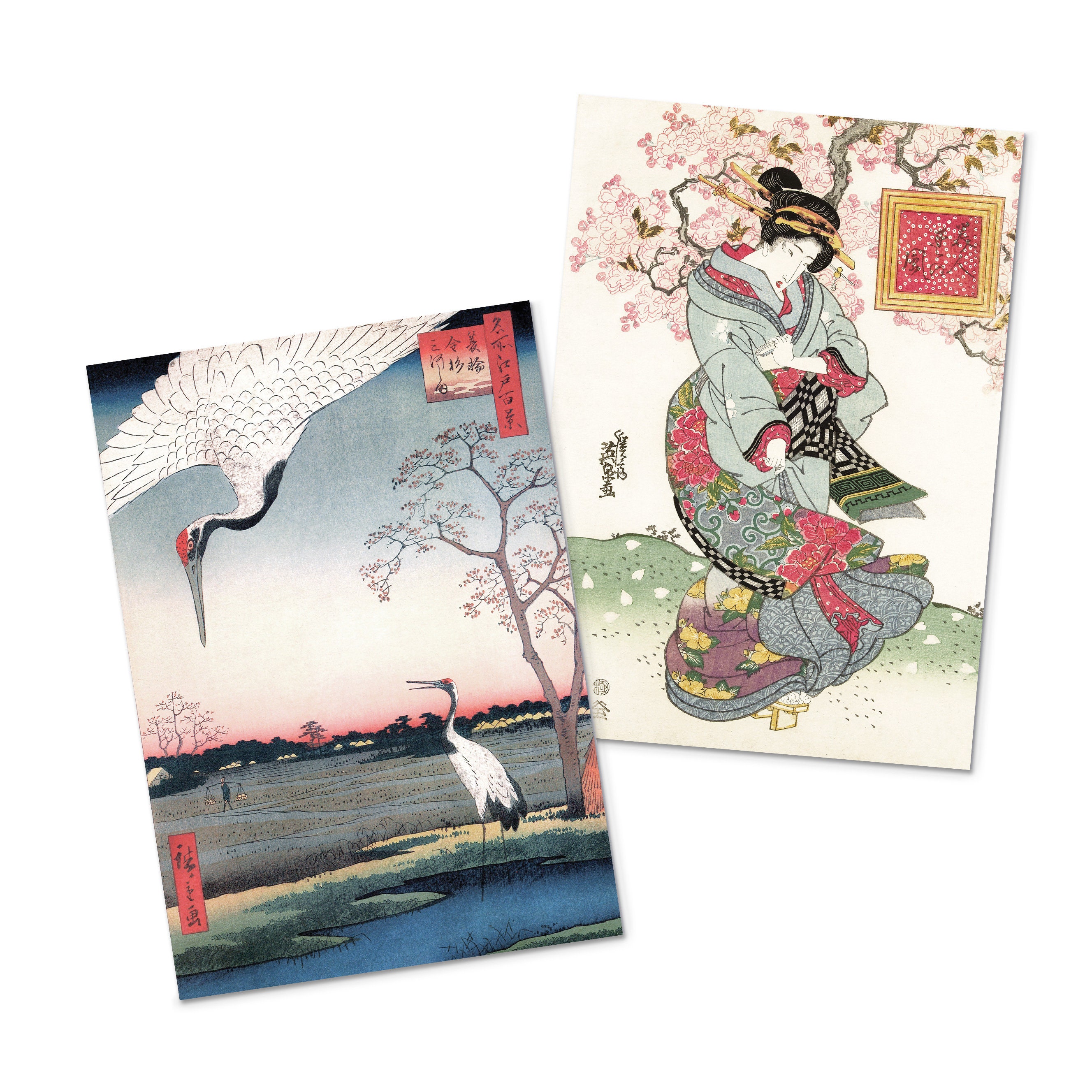 Japanese Ukiyo-e Art Greeting Cards Set of 10 Birthday Card Set Bundle ...