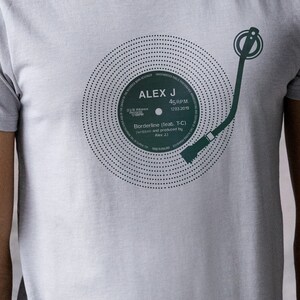 Custom Name Vinyl LP Record Label T Shirt DJ Turntable Personalized ...