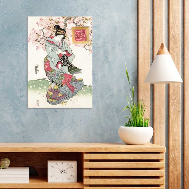 Japanese Ukiyo-e Art Print Poster Woodblock Wall Art Keisai Eisen ...