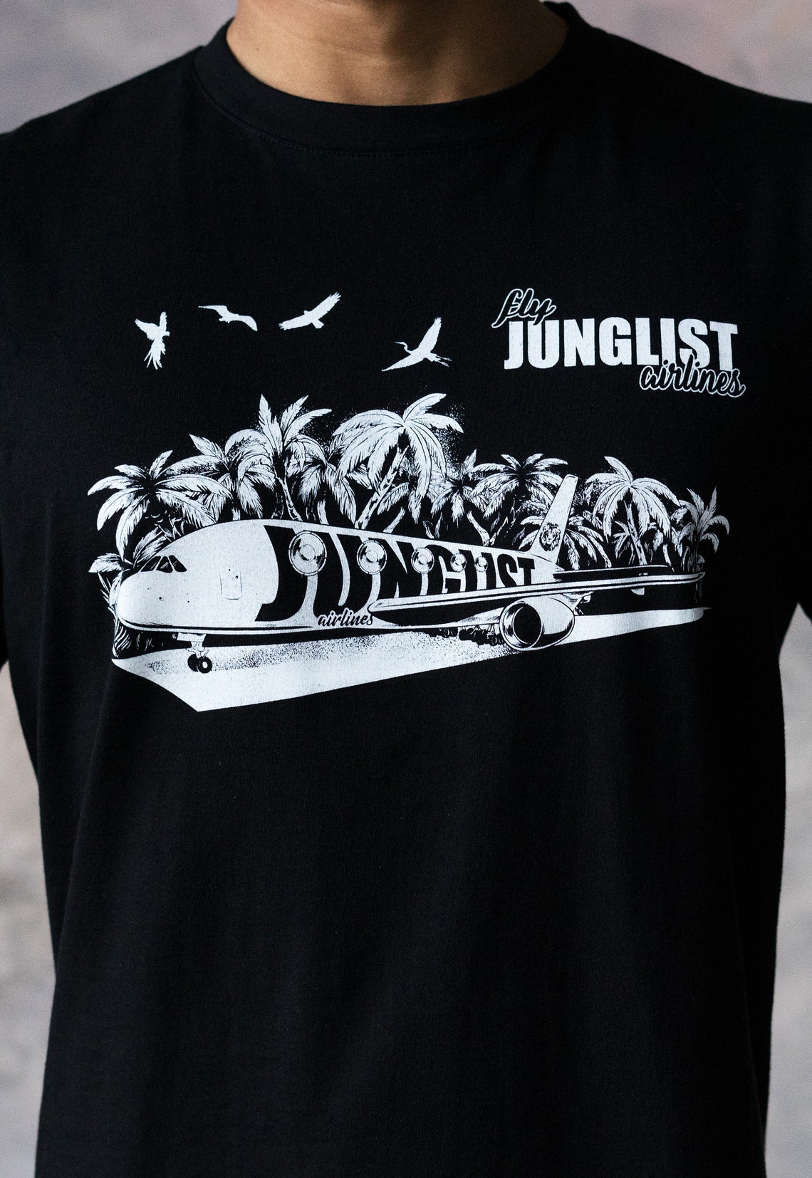 Junglist Airlines T Shirt Drum and Bass Jungle Massive DJ & | Etsy