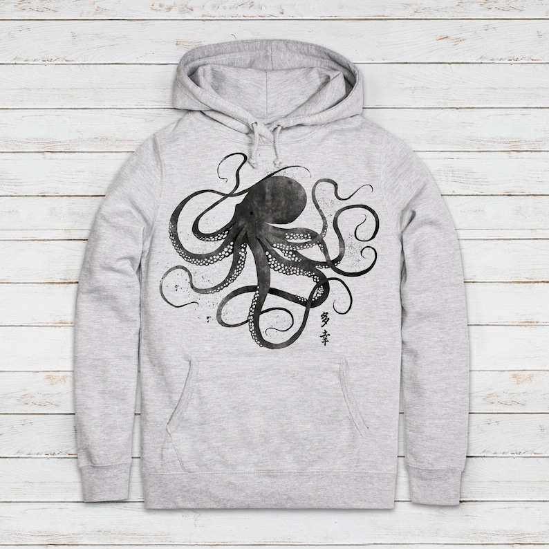 Octopus Hoodie Japanese Traditional Art Ukiyo-e Japan Tokyo Anime Manga ...