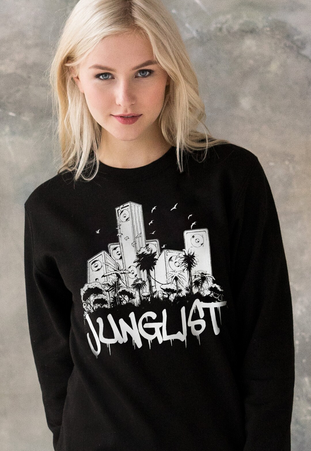 Junglist Sound System Sweatshirt Jungle Massive Drum and Bass & Female ...