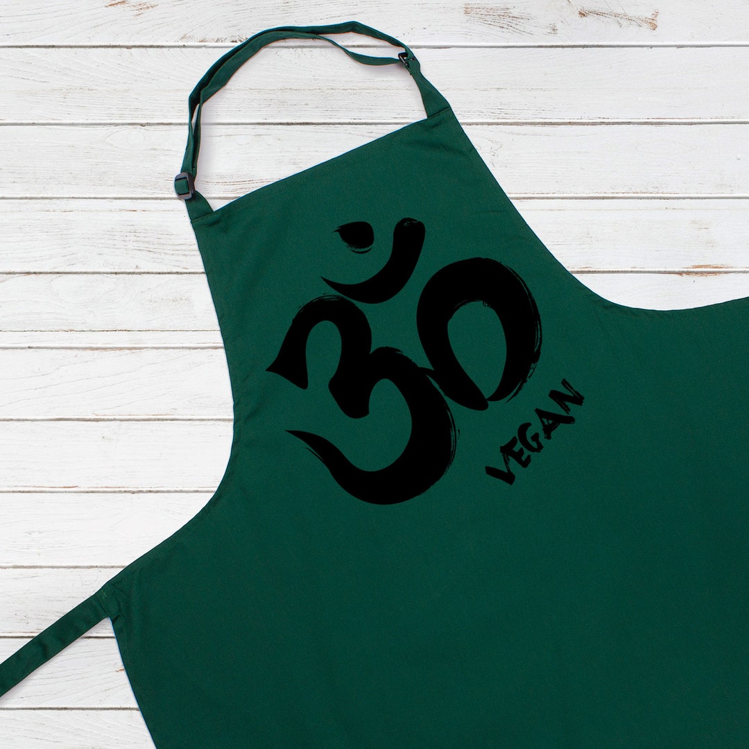 Om Vegan Apron Peace Zen Sanskrit Lotus Yoga Mandala Hindu Women's Men ...