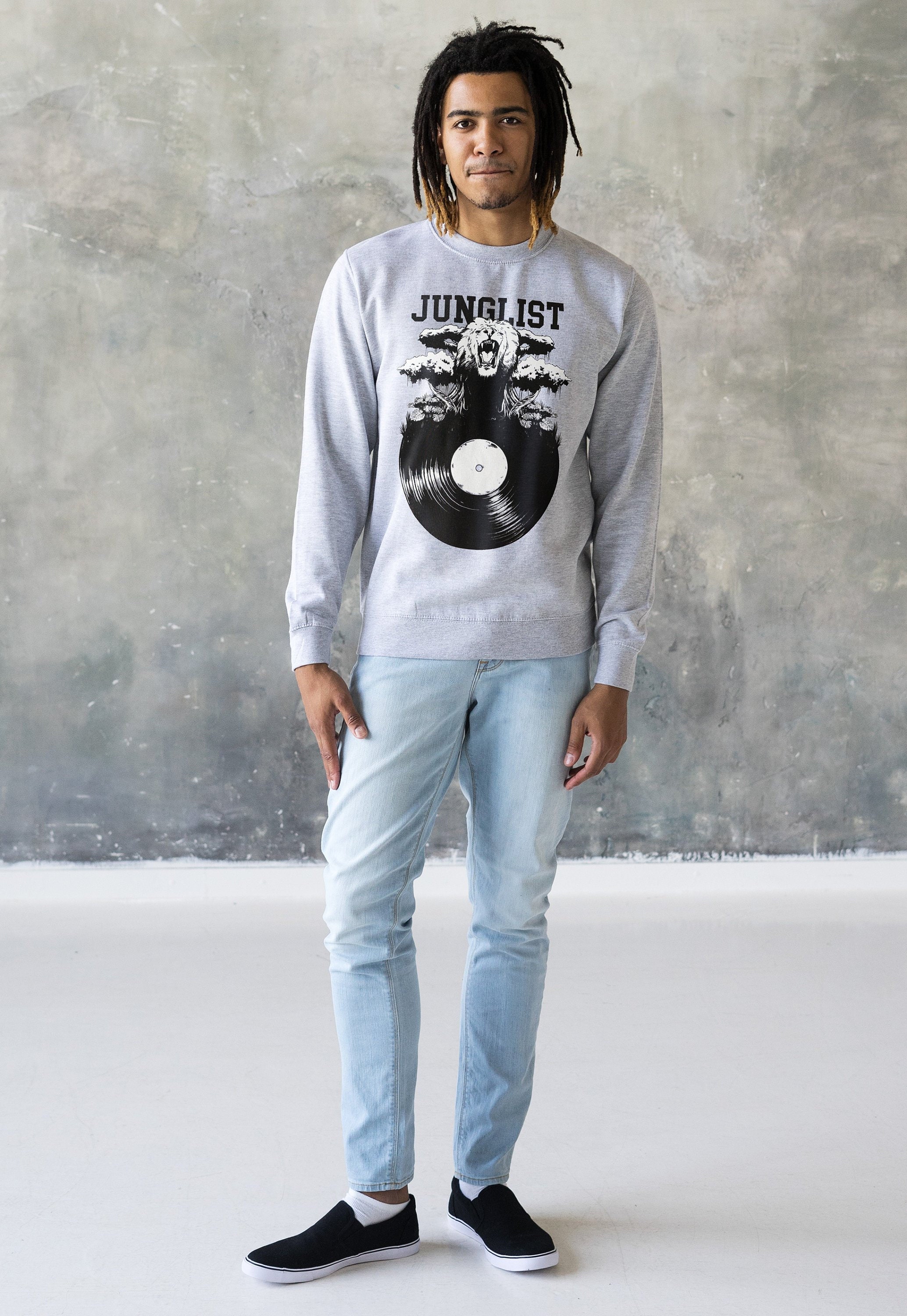 Junglist Vinyl Sweatshirt - Drum and Bass DJ Sweater - Etsy