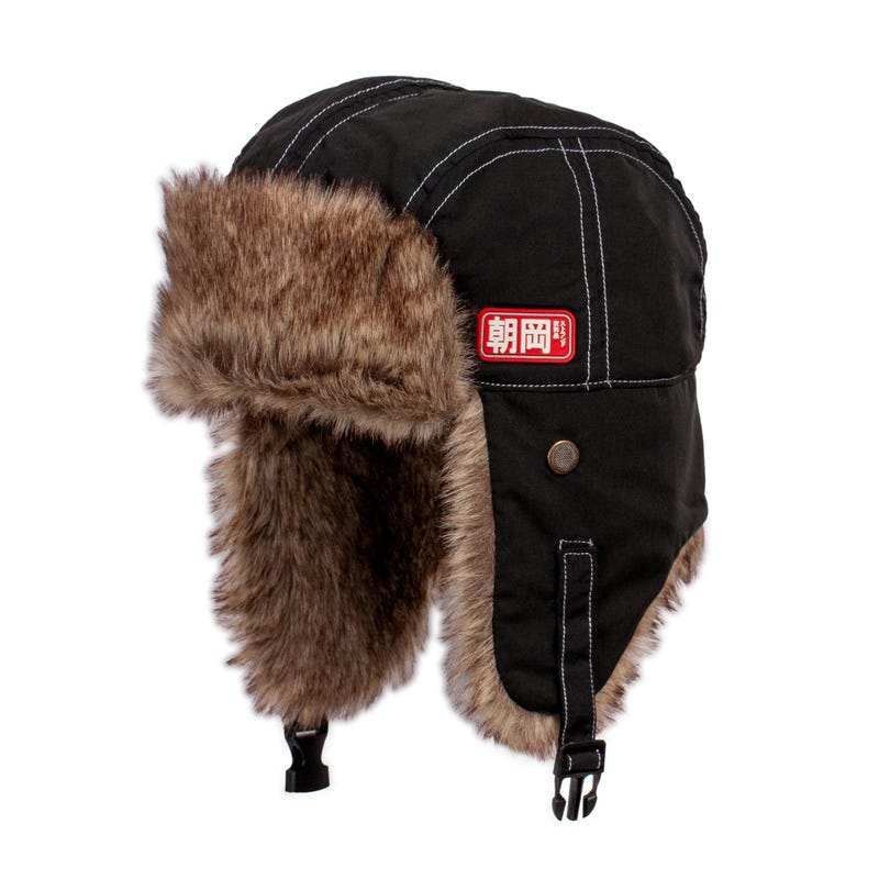 Black Aviator Fur Hat - Etsy UK