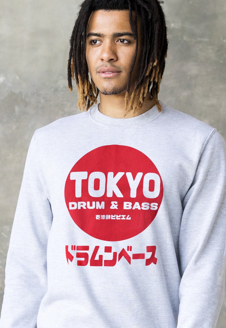 Tokyo Drum & Bass Sweatshirt, Japanese Graphic Print - Etsy UK