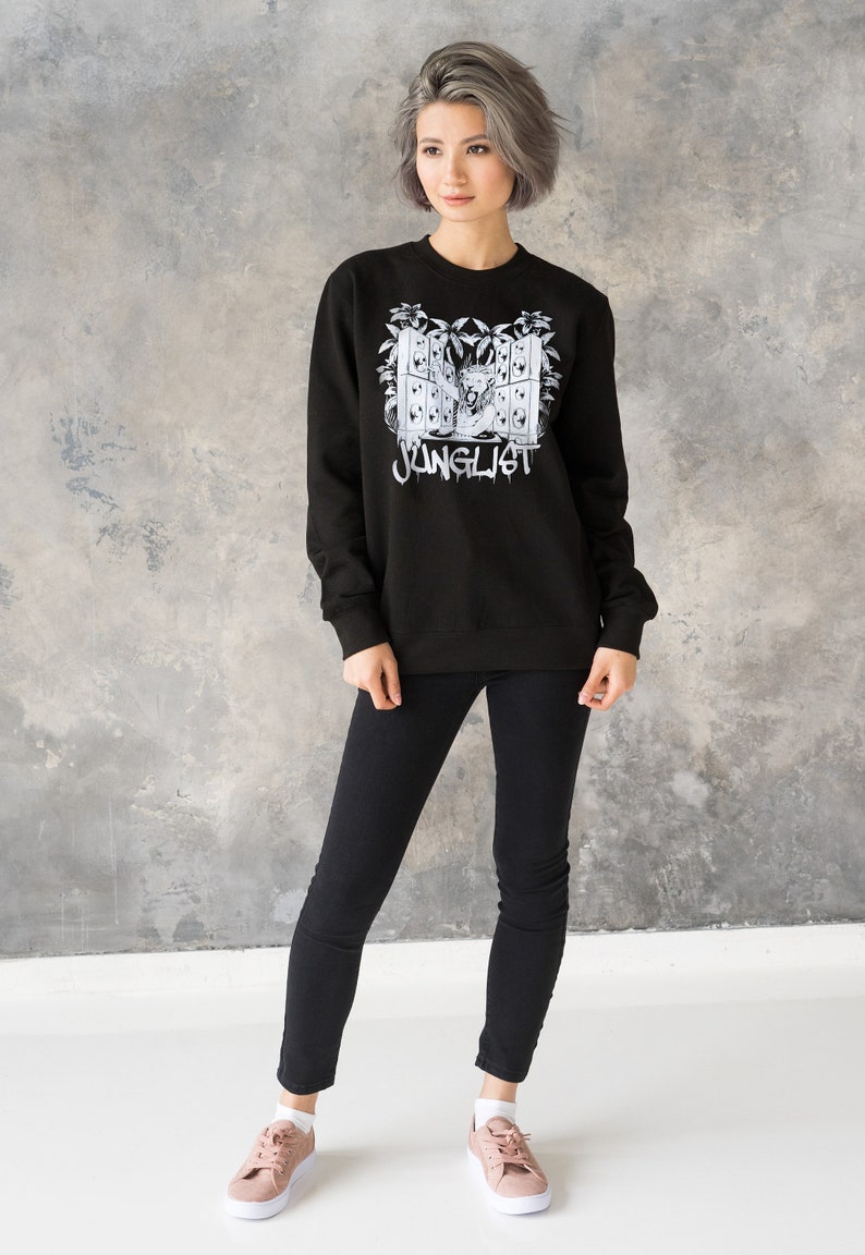Junglist Lion DJ Sweatshirt Jungle Massive Drum and Bass DJ Synth ...