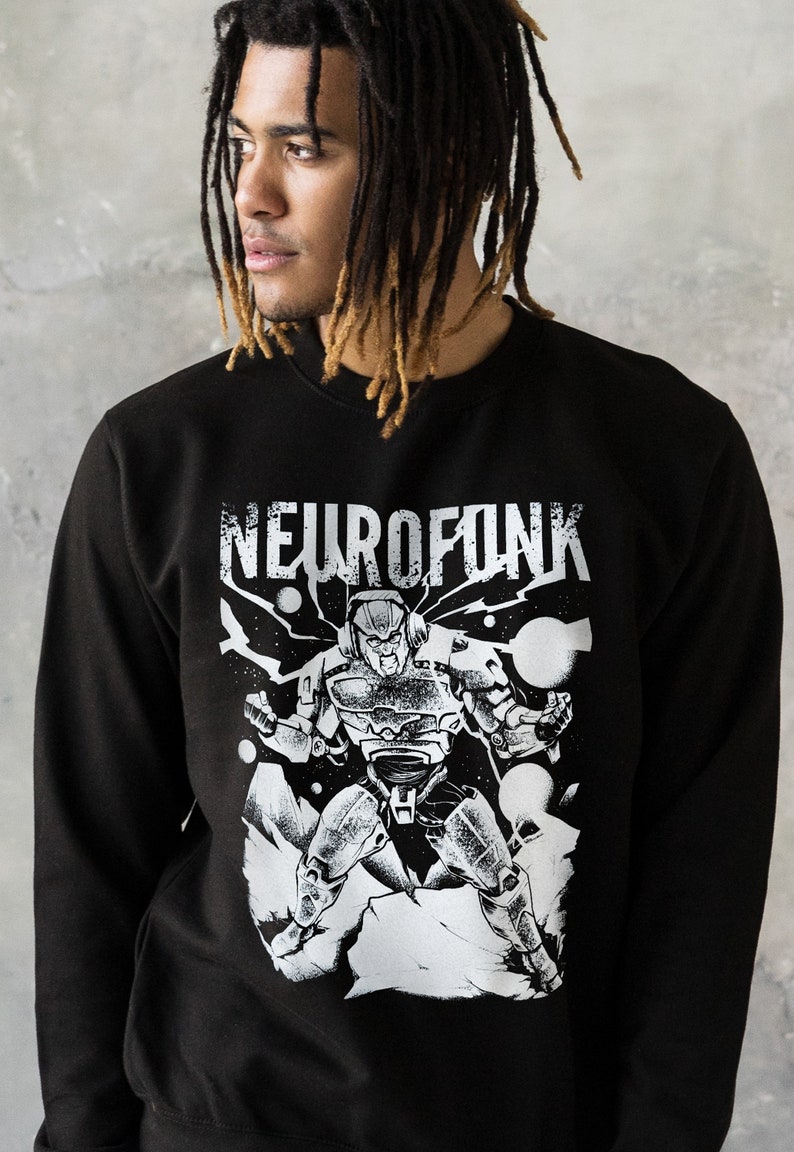 Neurofunk Destruction Sweatshirt Robot Junglist Drum and Bass | Etsy