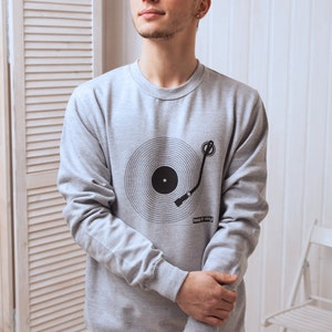 Keep It Vinyl Sweatshirt Minimalist Decks Turntable Vinyl LP Record ...