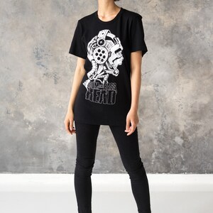 Drum and Bass Head T Shirt - Robot DJ Synthesizer & Bass Neurofunk ...