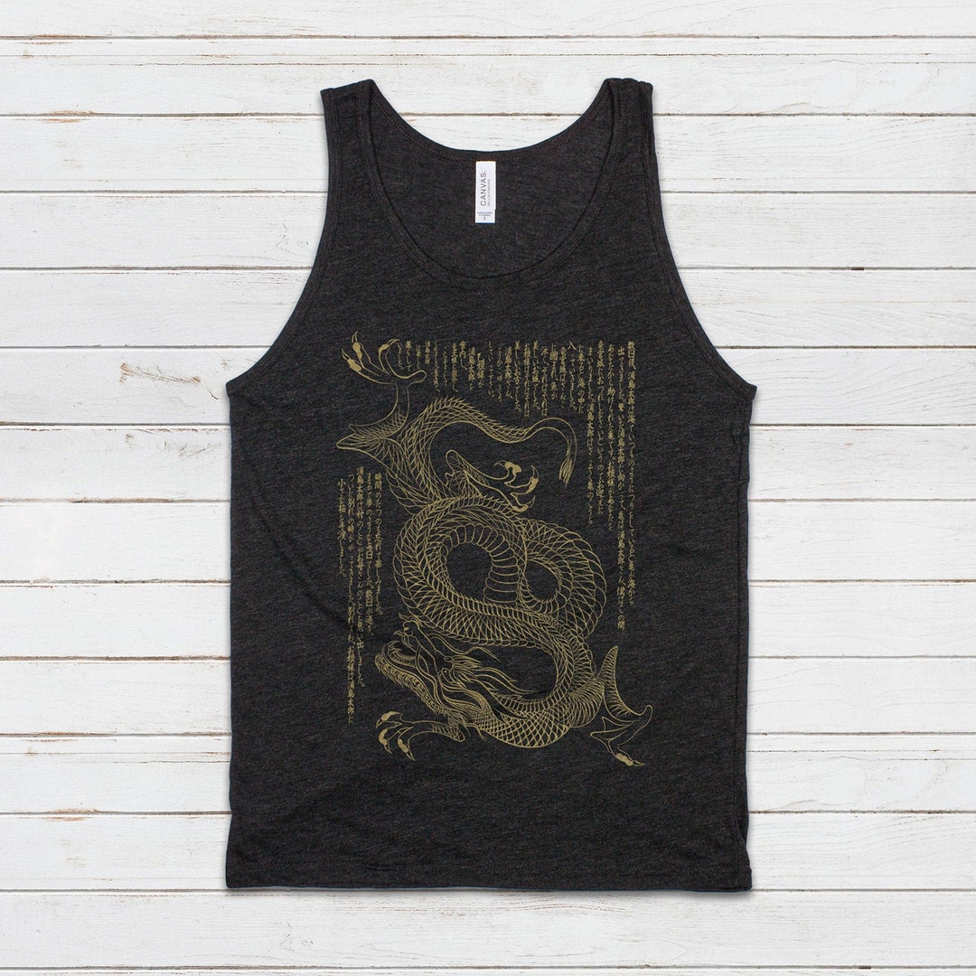 Japanese Tank Top Dragon Ryu Japan Traditional Chinese Ukiyo-e Dragon ...