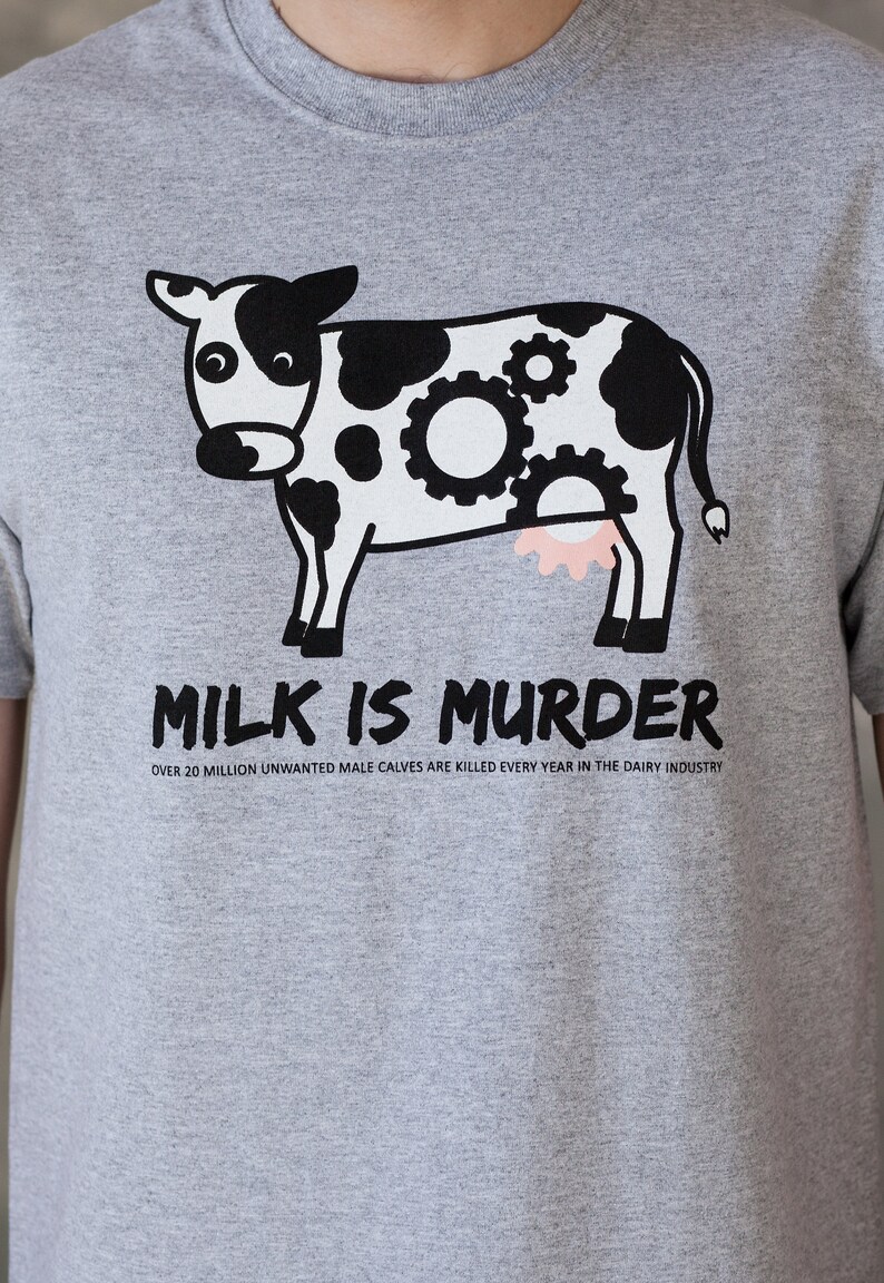 Milk is Murder Vegan T Shirt Veganism AF Animal Liberation - Etsy
