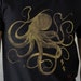 Octopus Japanese Calligraphy T Shirt Gyotaku Traditional Art Japan ...