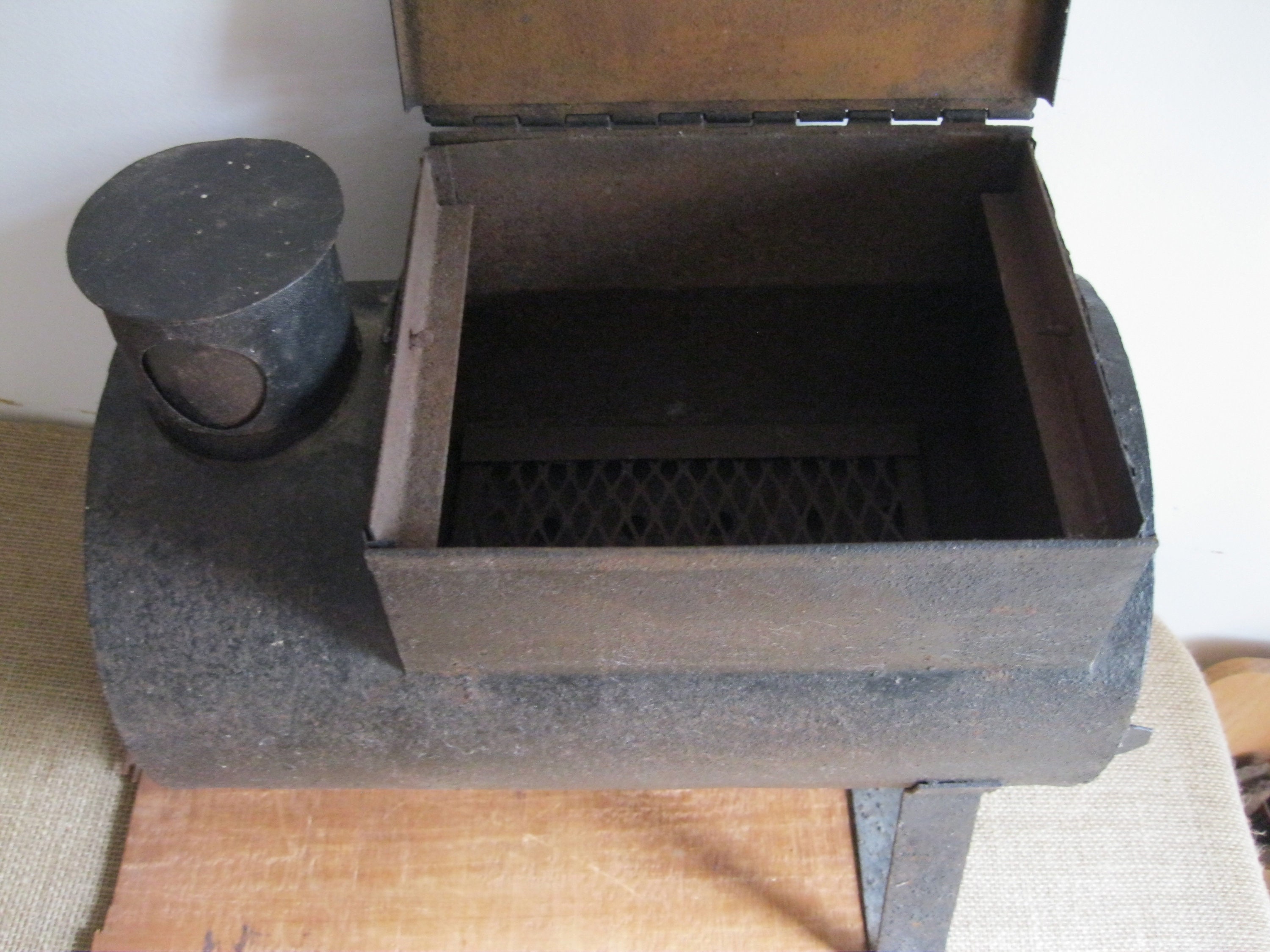 Antique Primitive Chestnut Roaster-black Metal Tin Hearth - Etsy