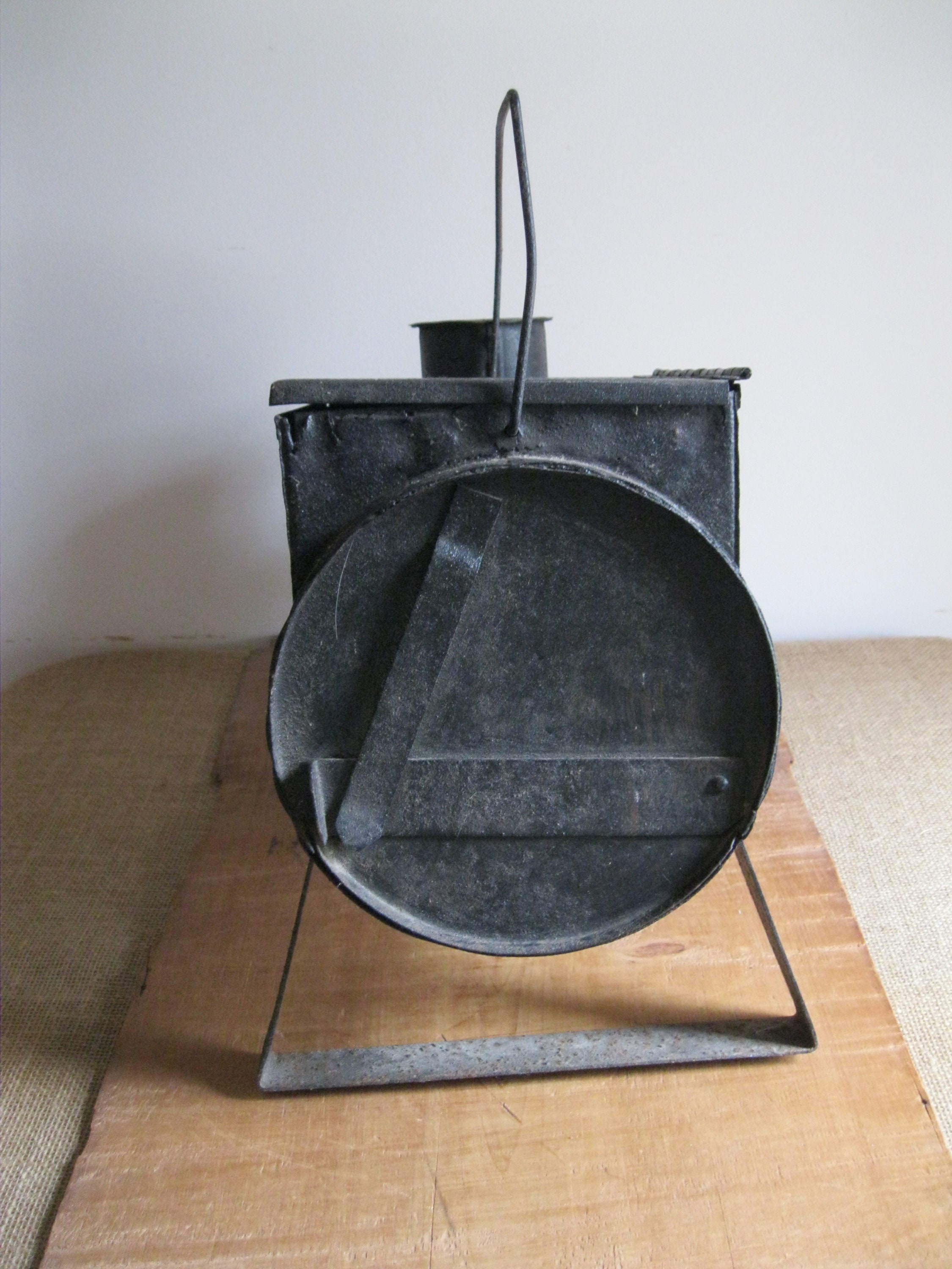 Antique Primitive Chestnut Roaster-black Metal Tin Hearth - Etsy