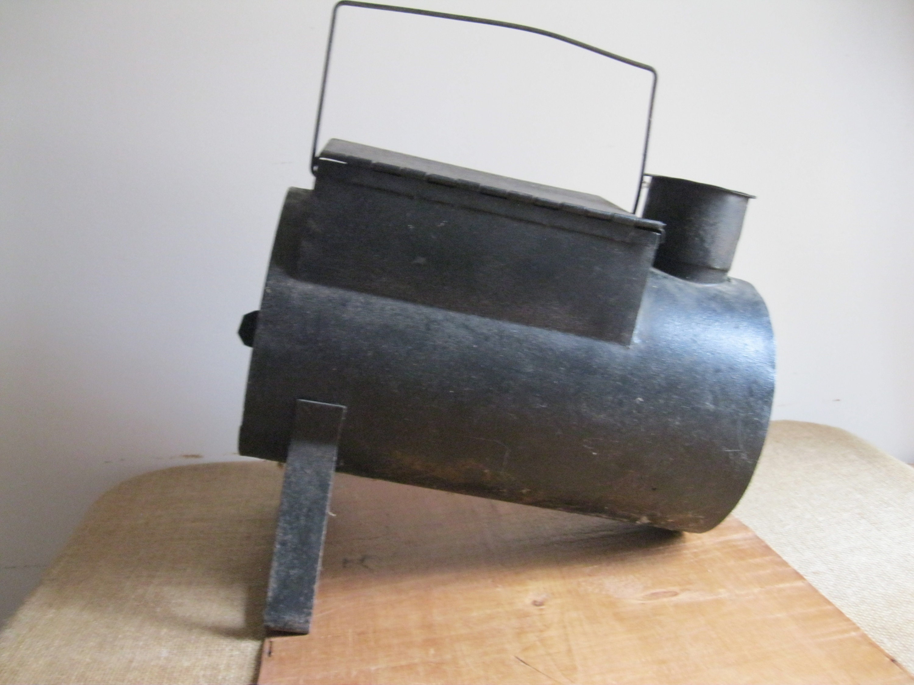 Antique Primitive Chestnut Roaster-black Metal Tin Hearth - Etsy