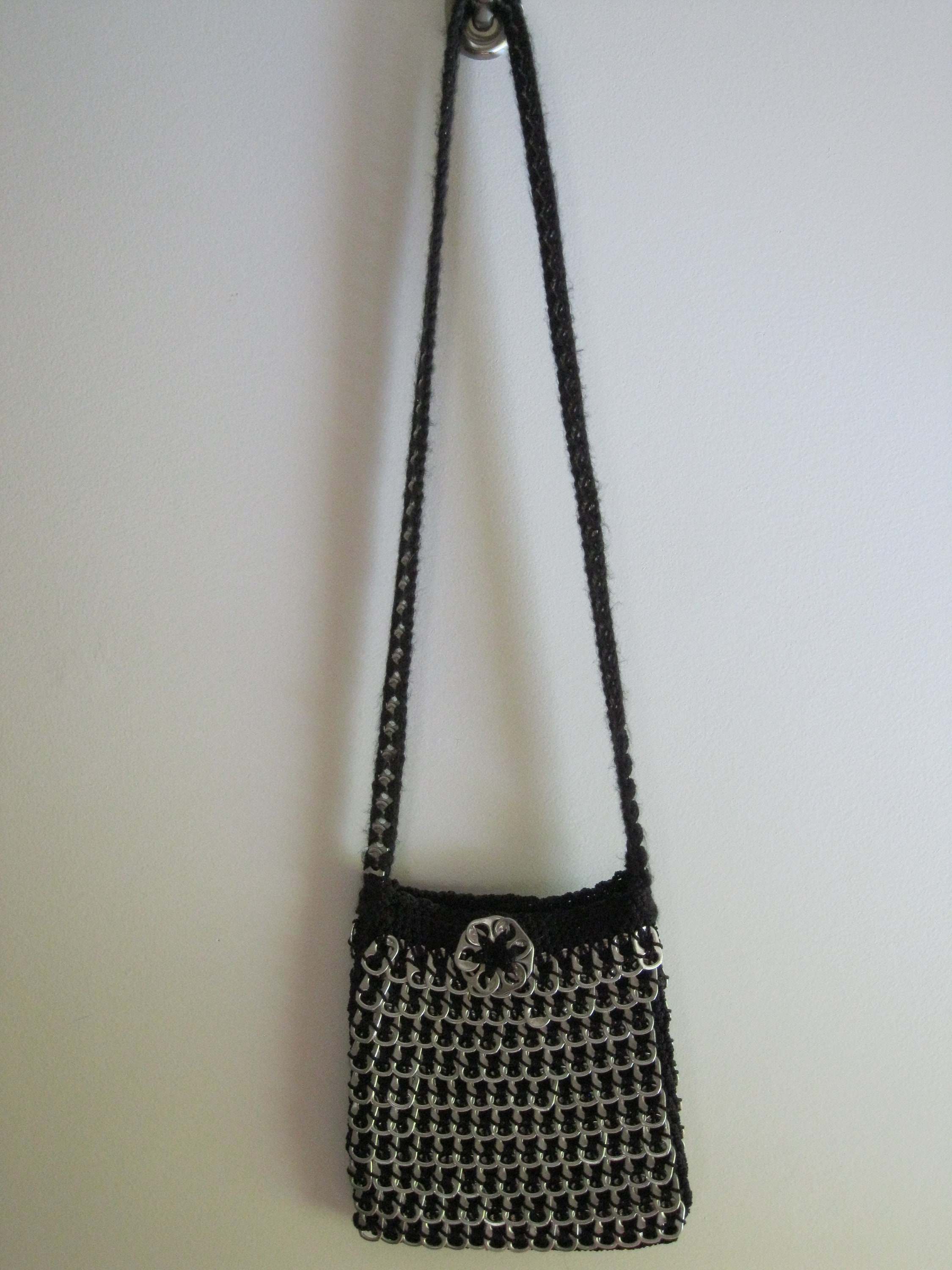 Vintage Folk Art Aluminum Can Pull Tab Purse With Shoulder - Etsy