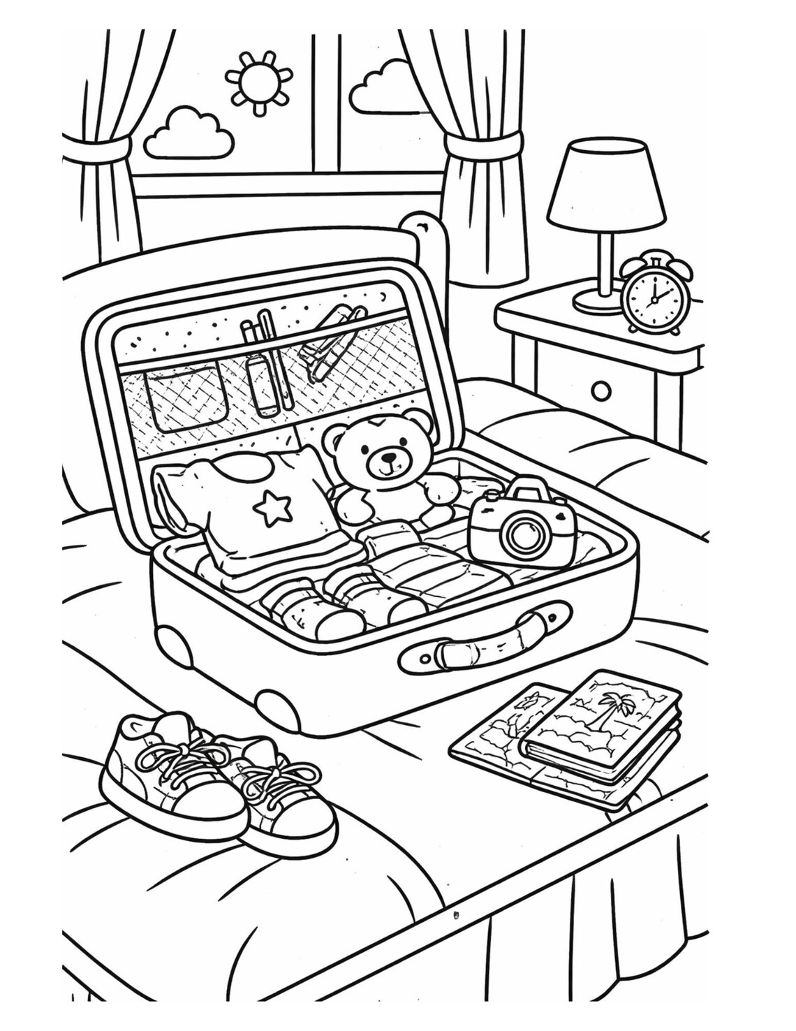 Printable Travel Activity Pack for Young Kids With Coloring Pages Mazes ...