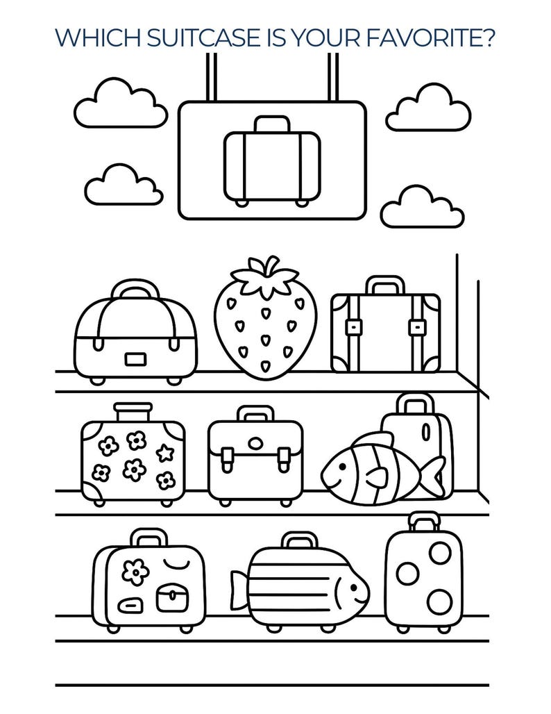 Printable Travel Activity Pack for Young Kids With Coloring Pages Mazes ...