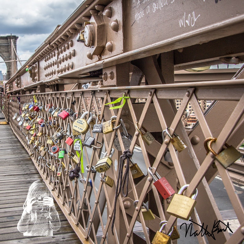 Love Locks - INSTANT DIGITAL DOWNLOAD - the Brooklyn Bridge in New York ...