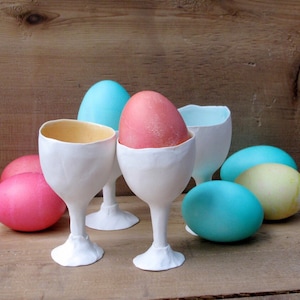 Porcelain Egg cup easterspring gift... ceramic egg holder | Etsy