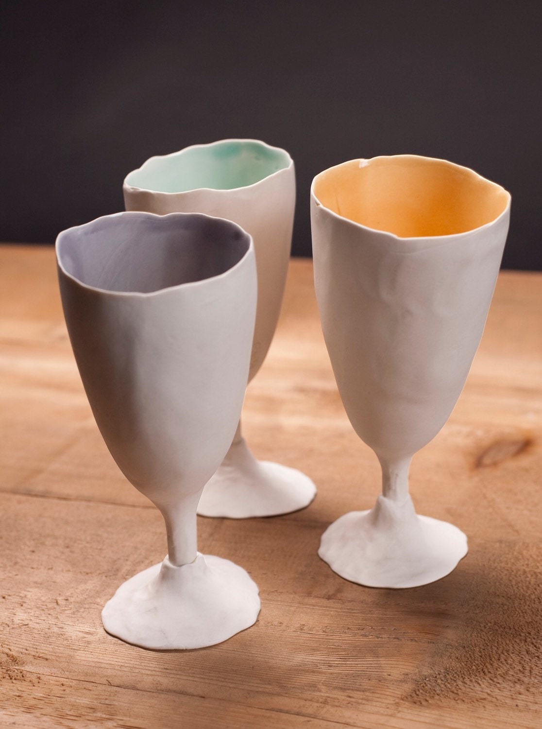 Porcelain Ceramic Mimosa, Champagne Flute , Champagne Glass, Pottery ...