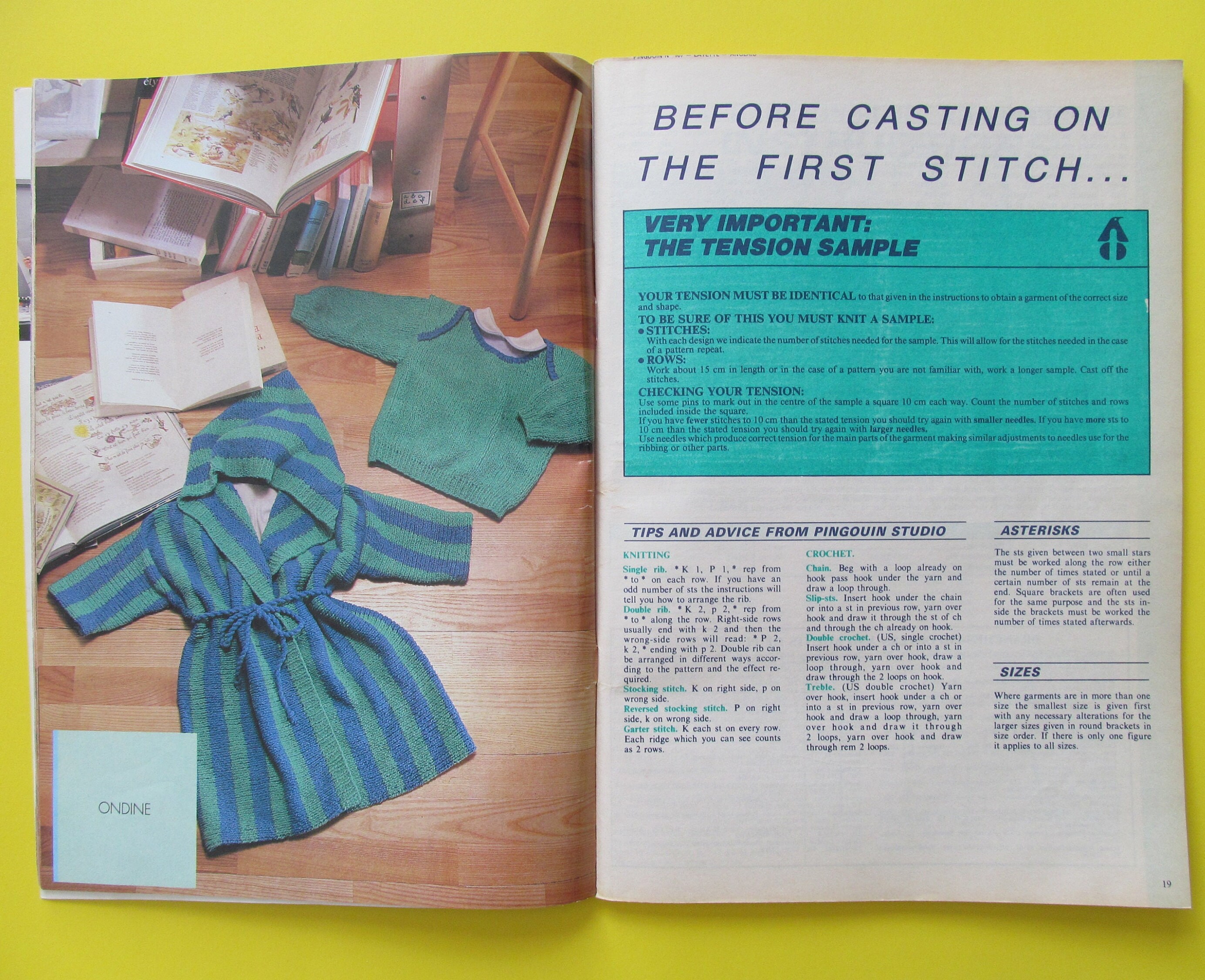 Vintage Pingouin Knitting Pattern Book for Children Baby Toddler From ...