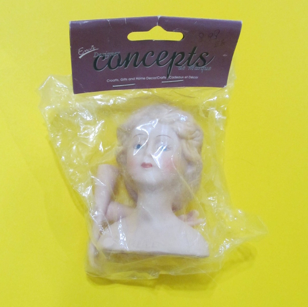 Porcelain Angel Head & Arms Kit Blond Doll Set 2 1/4 Tall Women ...