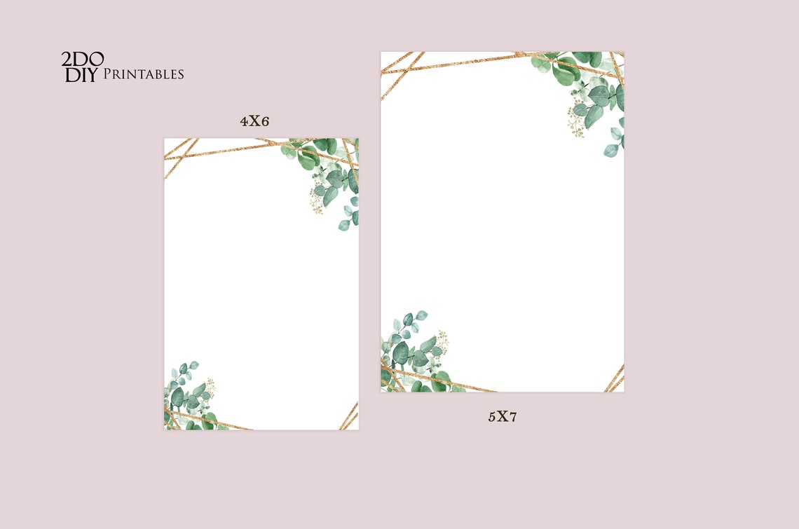 Elegant Eucalyptus Greenery Template Eucalyptus Template - Etsy